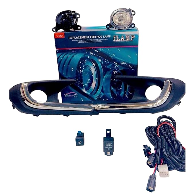 K D LED Fog Lamp Set for Maruti Dzire with Wiring Kit 2024-Onwards, Wh – K D CAR PARTS HUB